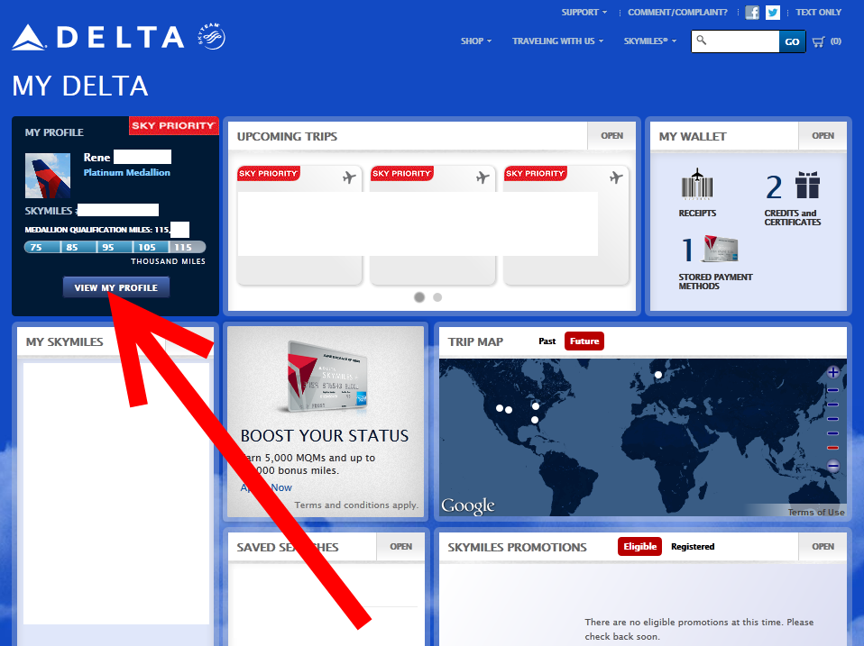 Known Traveler Number on the NEW Delta.com - Do You Know Where It Is ...
