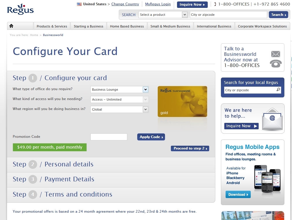 Get Free 1 Year Regus Businessworld Gold with Airport Lounge access ...
