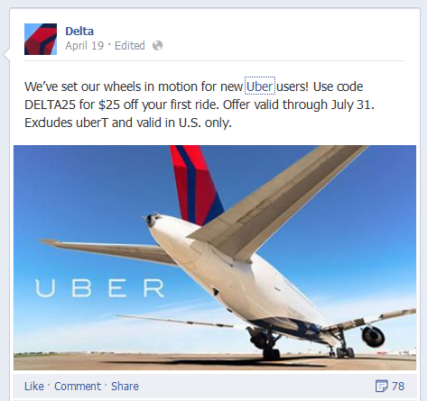 Delta teams up with UBER for $25 new user credits - Eye of the Flyer
