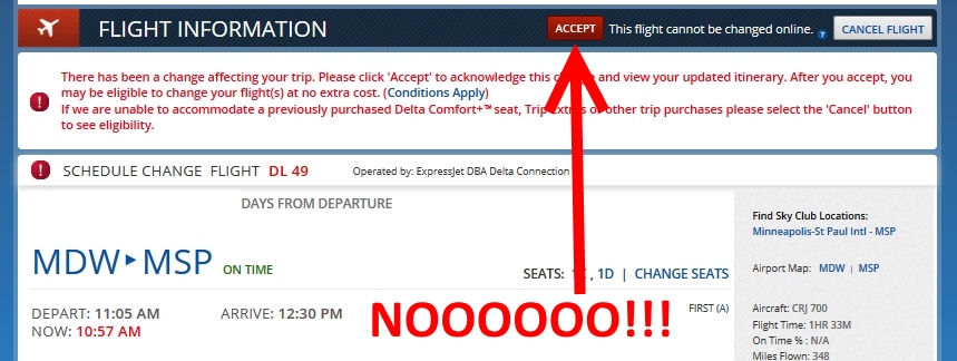 ALERT! Delta schedule change Saturday has struck again! Please check ...