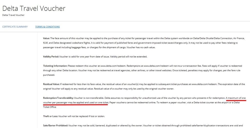 voucher rules - Eye of the Flyer