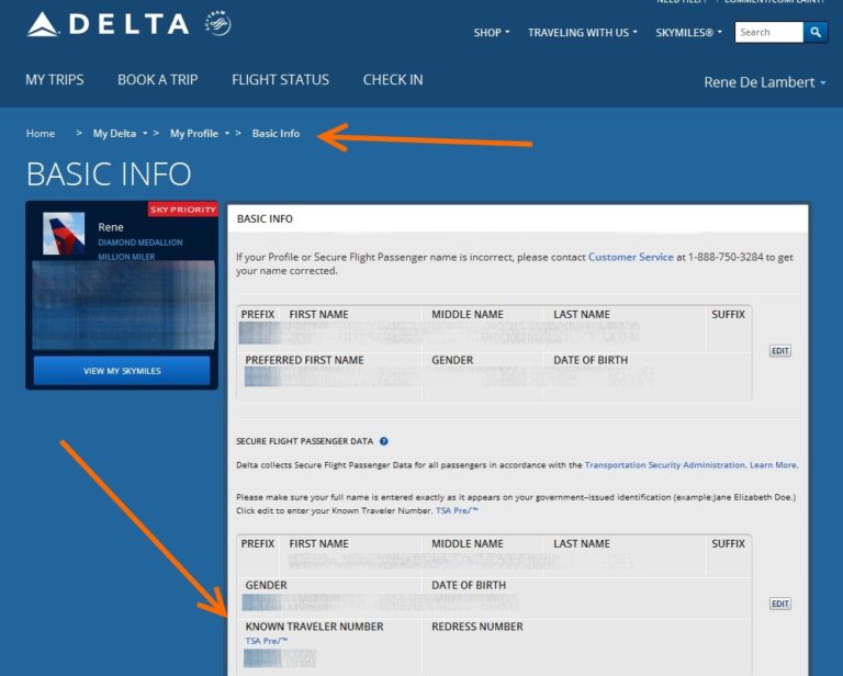 where-to-enter-your-tsa-precheck-number-on-my-delta-page - Eye of the Flyer