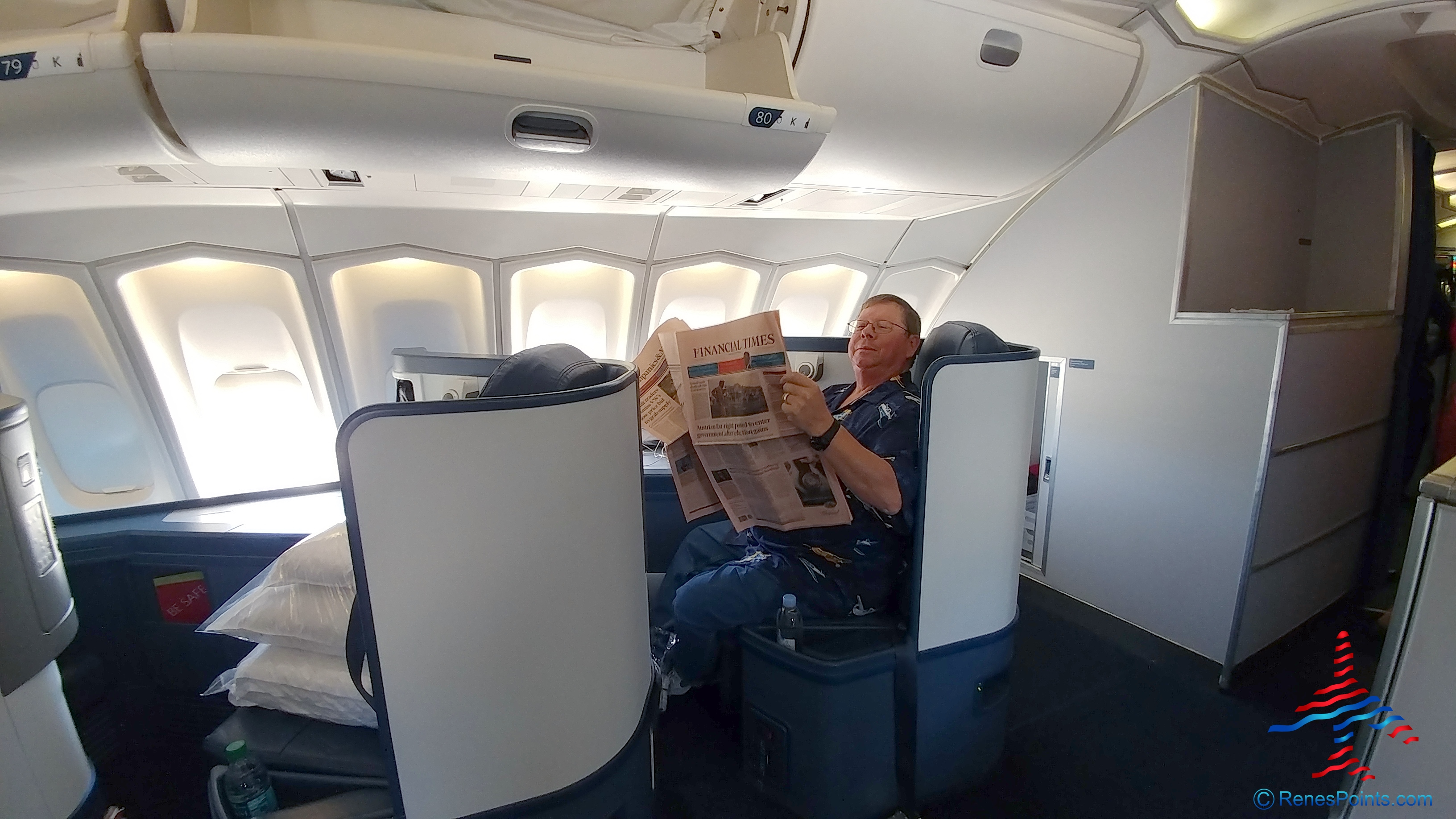 RenesPoints final Delta 747 review plus business class dinner to japan ...
