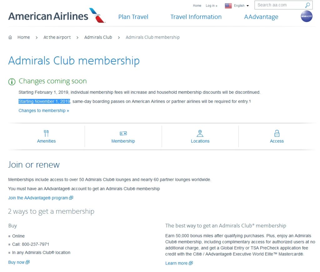 american airlines club membership must fly aa or partner 2019 - Eye of ...