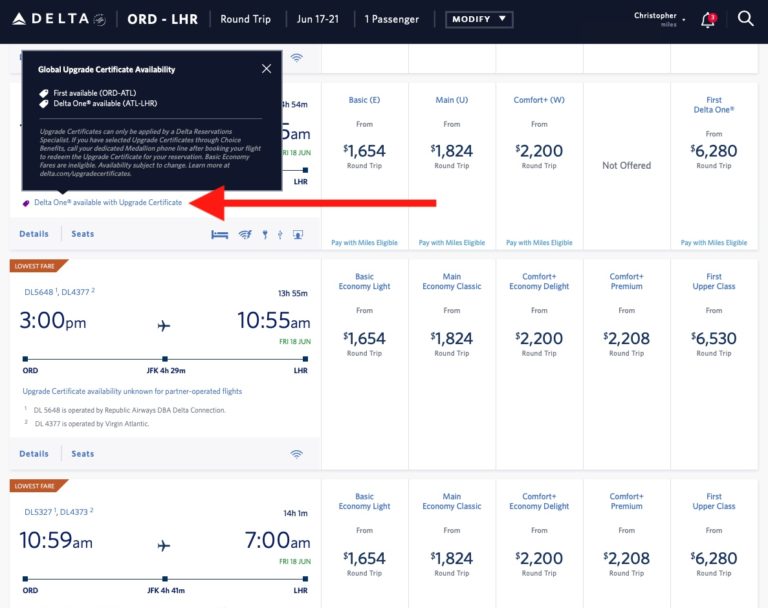 How to Use Delta's Website to Find Confirmed Upgrade Certificate ...
