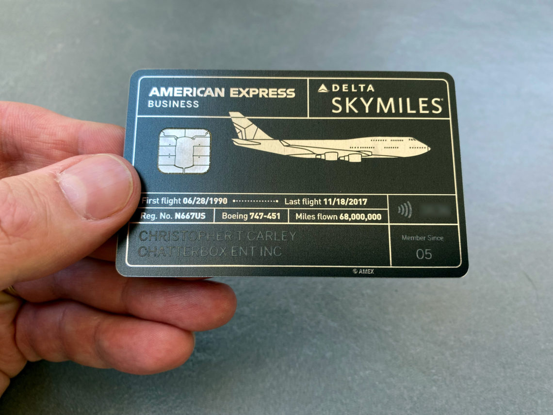 Touchdown: My Delta 747 Metal Amex Credit Card Arrived! Take a Peek at ...