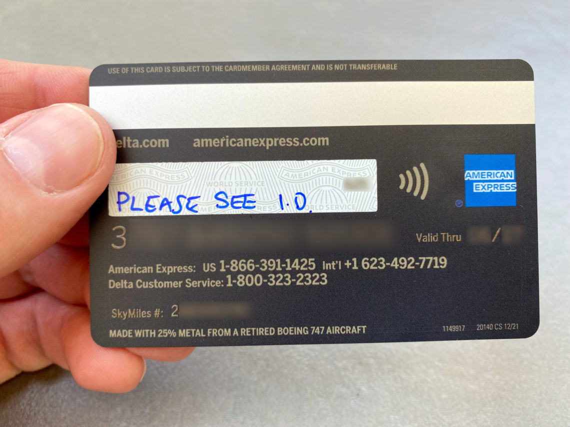 Touchdown: My Delta 747 Metal Amex Credit Card Arrived! Take a Peek at ...