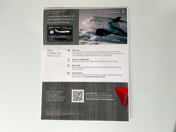 Touchdown: My Delta 747 Metal Amex Credit Card Arrived! Take a Peek at ...