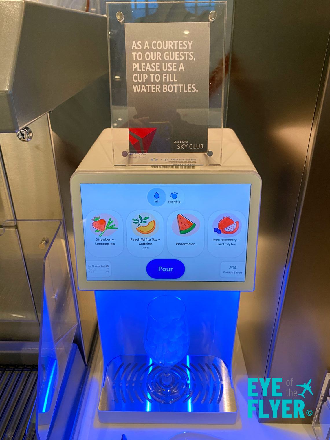 New-Delta-Sky-Club-ORD-T5-Chicago-OHare-Review-Flavored-Water-Dispenser ...