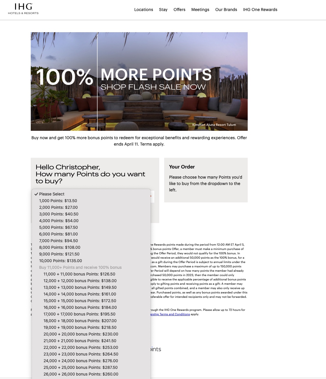 Points for Sale! Two Major Hotel Chains Currently Offer Discounts for ...