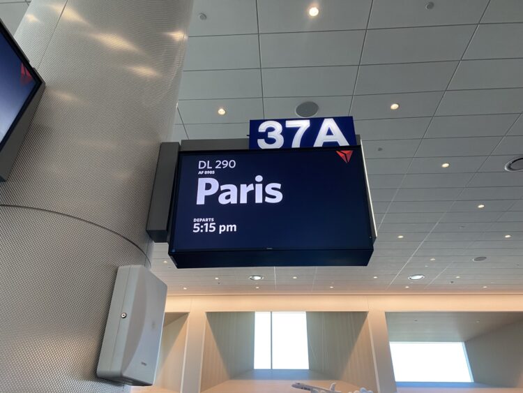 Delta-LAX-CDG-Flight-Gate-37A-Sign - Eye of the Flyer