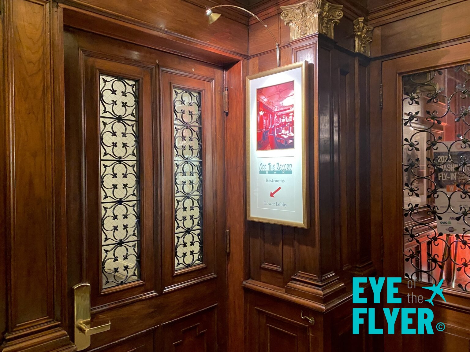 Entrance-Off-the-Record-Bar-Dinner-Washington-DC-Review - Eye of the Flyer