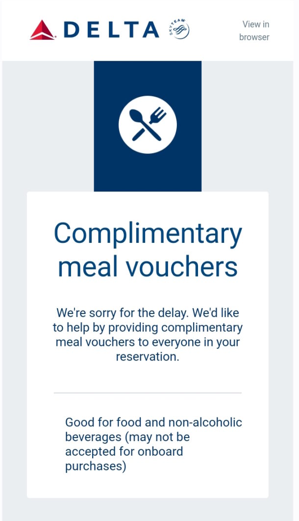 Delta Air Lines Now E-Mailing Digital Mastercards for Delayed Flight ...