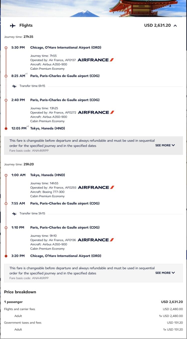 ORD-CDG-HND-Mileage-Run-2023 - Eye of the Flyer