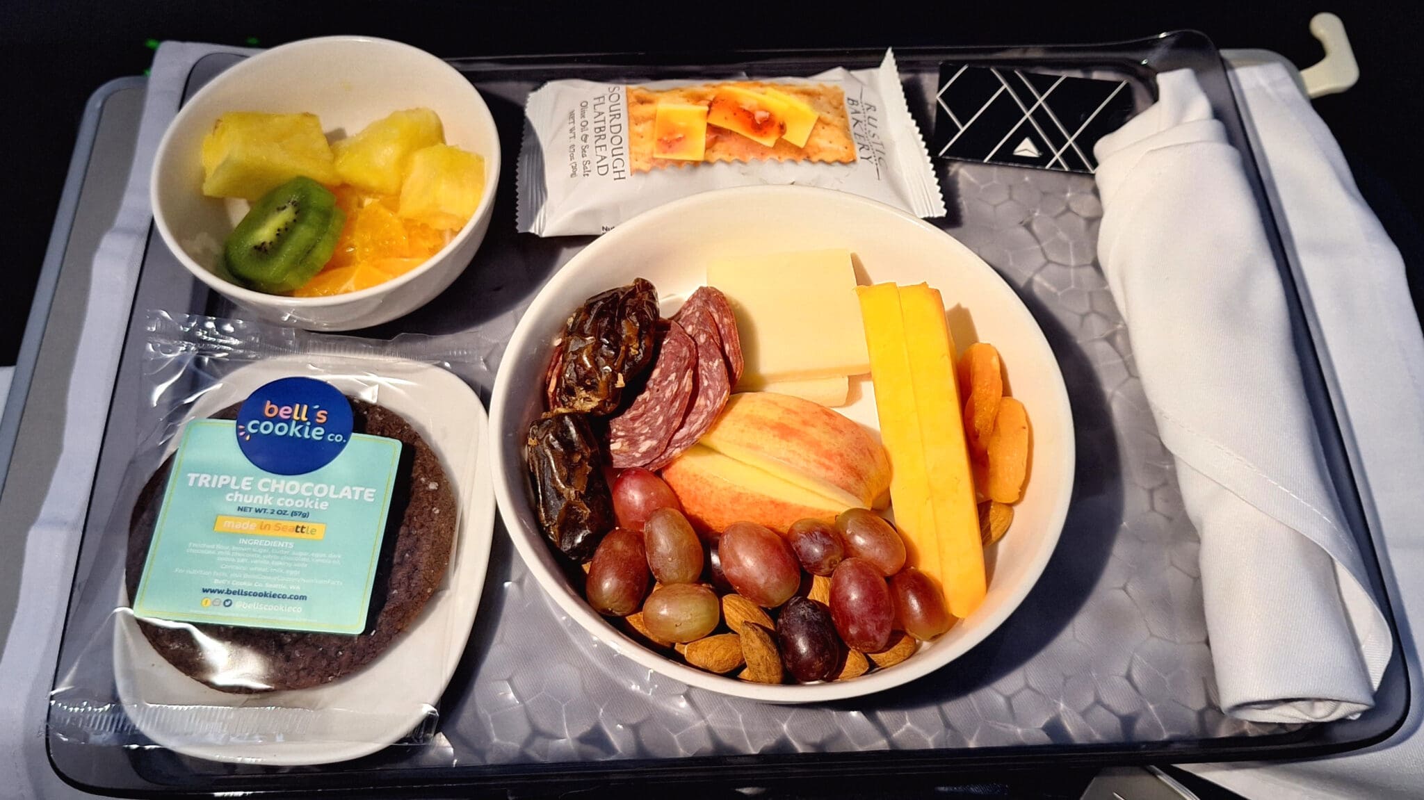 Charcuterie Meat and Cheese Platter Lunch Review Delta First Class ...