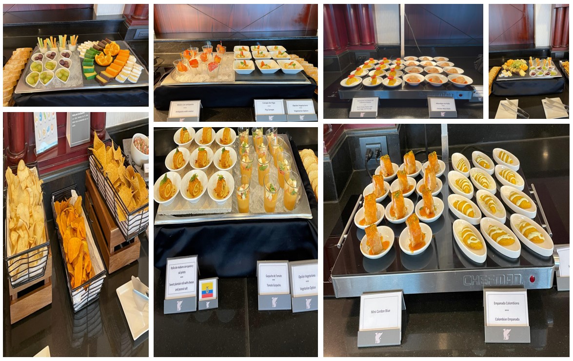 JW Marriott Quito Executive Lounge Happy Hour Canapes Collage - Eye of ...