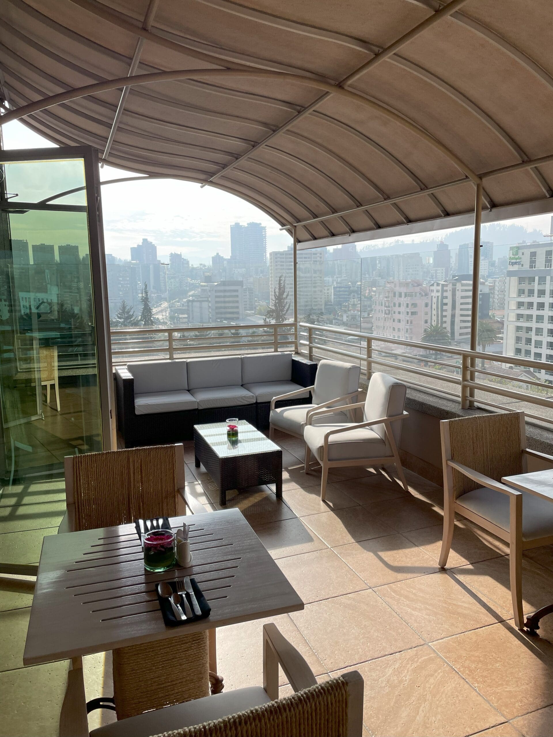 JW Marriott Quito Executive Lounge Outdoor Terrace - Eye of the Flyer