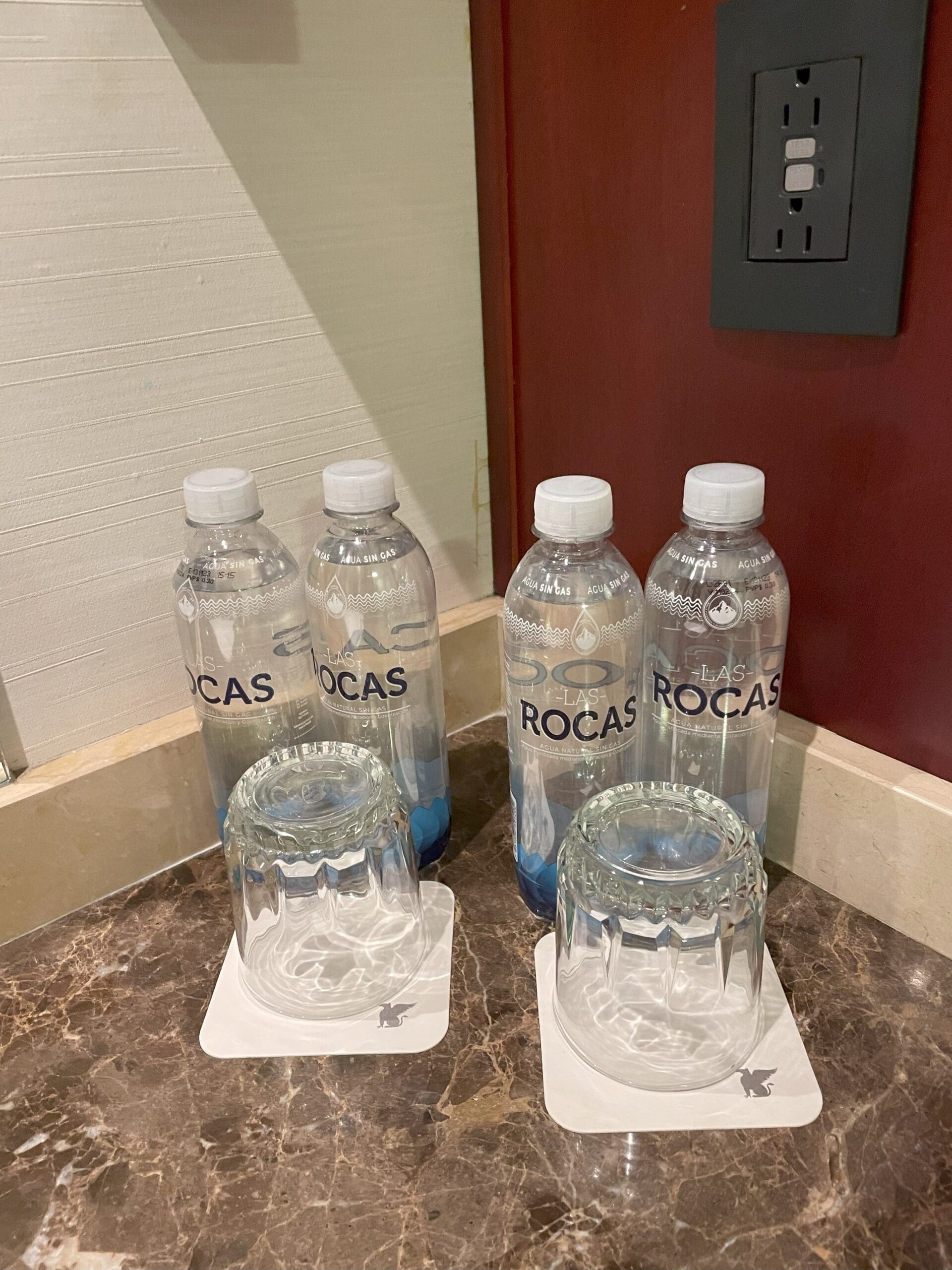 JW Marriott Quito Suite Bathroom Bottled Water - Eye of the Flyer