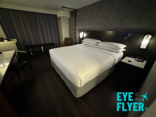 Bedroom-New-York-Marriott-LaGuardia-Airport-Hotel-Review - Eye of the Flyer