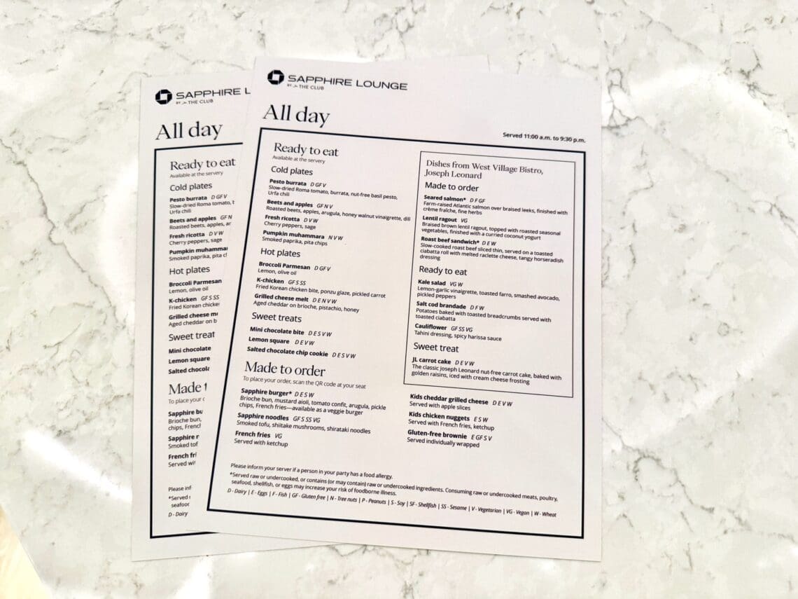 Review-Chase-Sapphire-Lounge-LaGuardia-New-York-Airport-All-Day-Menu ...