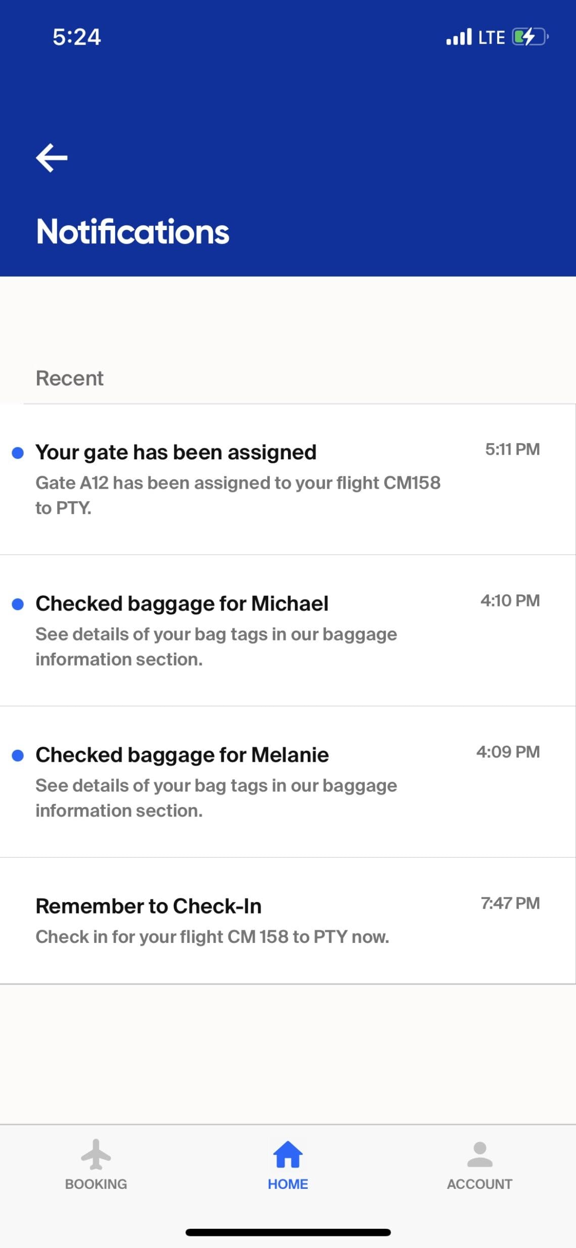 Copa Airlines App Checked Baggage - Eye of the Flyer