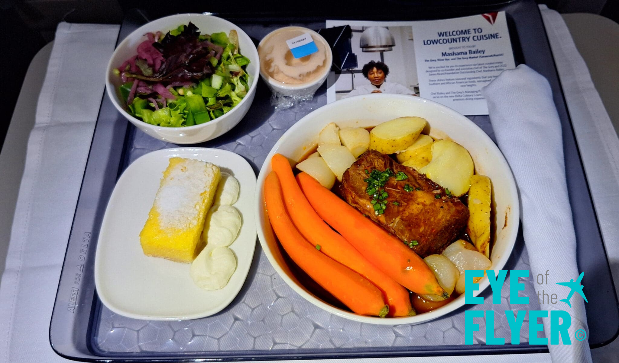 Fox Brothers Bar-B-Q Beef Short Rib Delta Air Lines First Class Meal ...