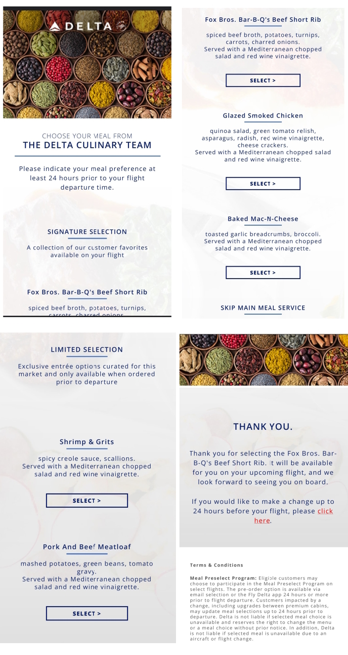 Fox Brothers Bar-B-Q Beef Short Rib Delta Air Lines First Class Meal ...