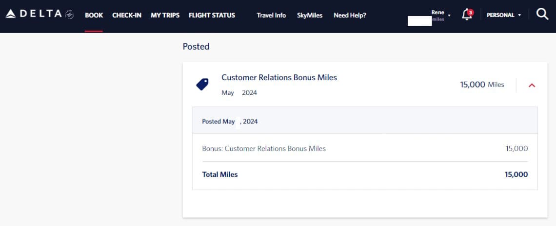 bonus delta points for broken ife and tray table delta first class ...