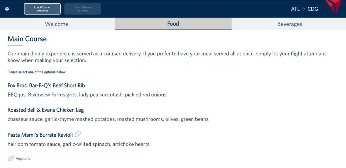 How to Find Out What Meal Will be Served on Your Delta Air Lines Flight ...