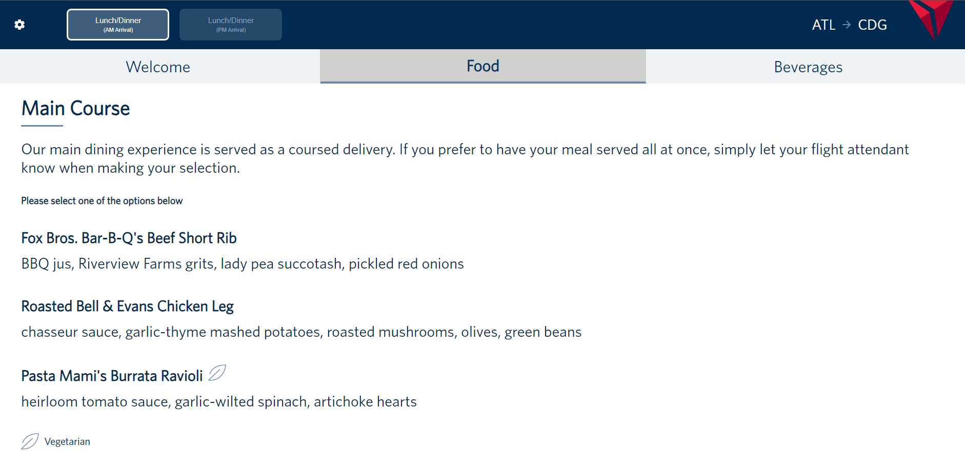 How to Find Out What Meal Will be Served on Your Delta Air Lines Flight ...