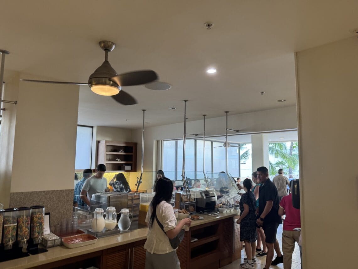 Breakfast buffet area at Hyatt Place Waikiki - Eye of the Flyer