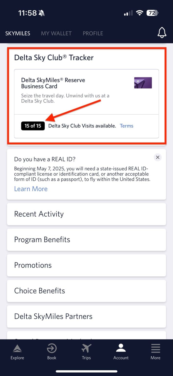 delta-reserve-skyclub-visit-tracker - Eye of the Flyer