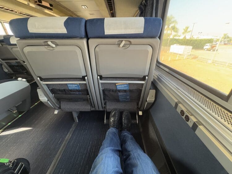 legroom-business-class-amtrak-surfliner - Eye of the Flyer