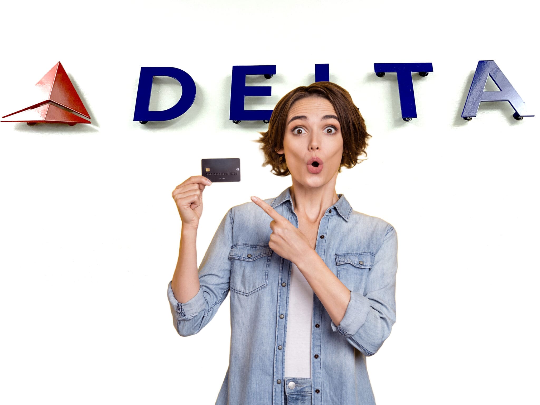 woman-holding-credit-card-delta - Eye of the Flyer