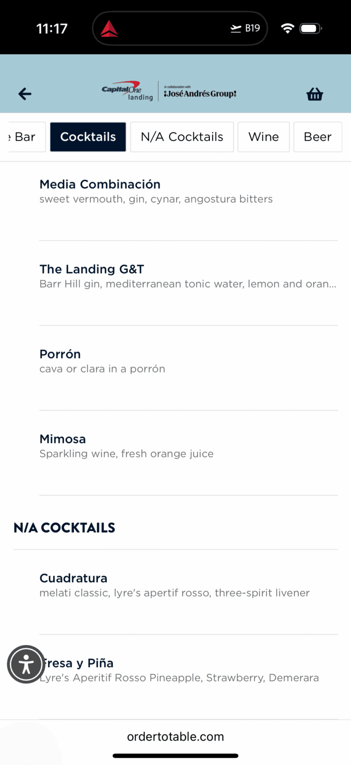 Capital One Landing DCA Breakfast Menu Cocktails Mocktails - Eye of the ...