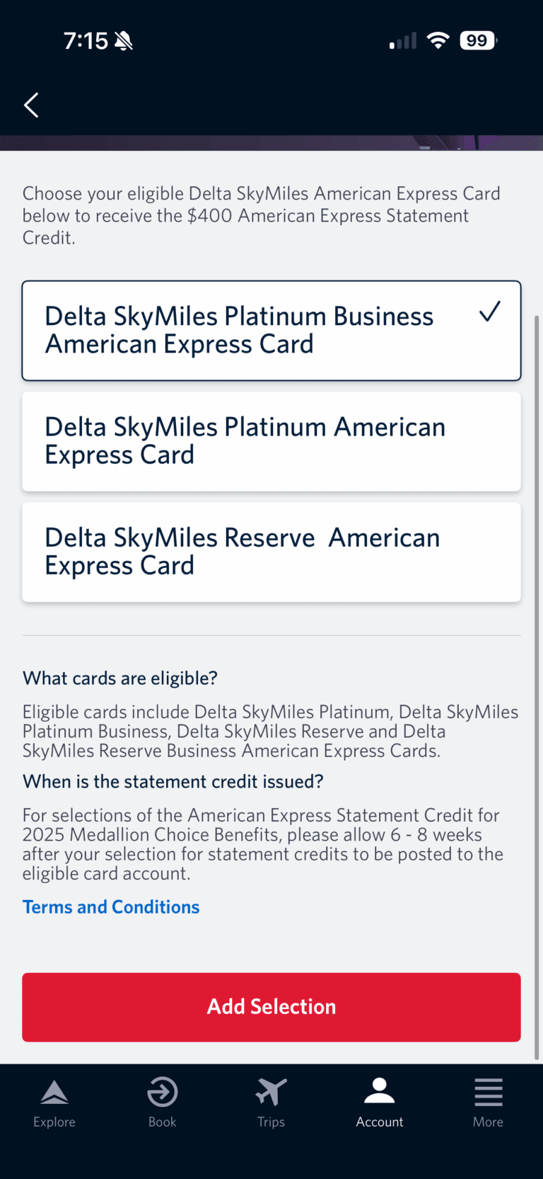 How to Select Your Delta Choice Benefits on the Fly Delta App - Eye of ...