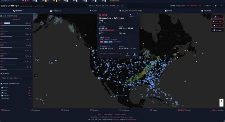 This Live Map Shows Every Delta Flight in the Air Right Now! - Eye of ...