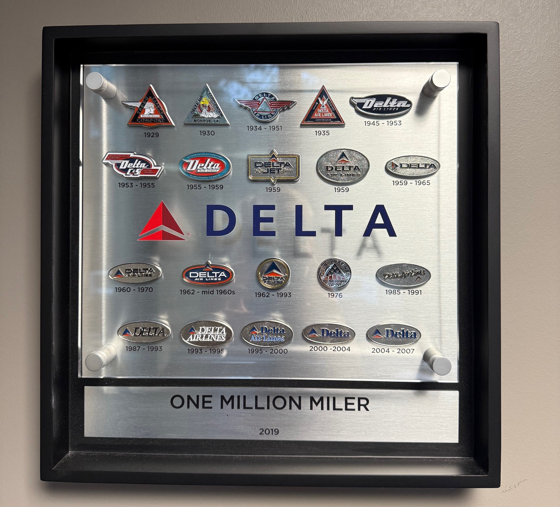 Delta Million Miler Logo Plaque 2019 edit - Eye of the Flyer