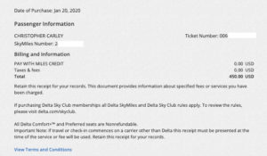 Delta-Air-Lines-Pay-with-Miles-Flight-Receipt - Eye of the Flyer